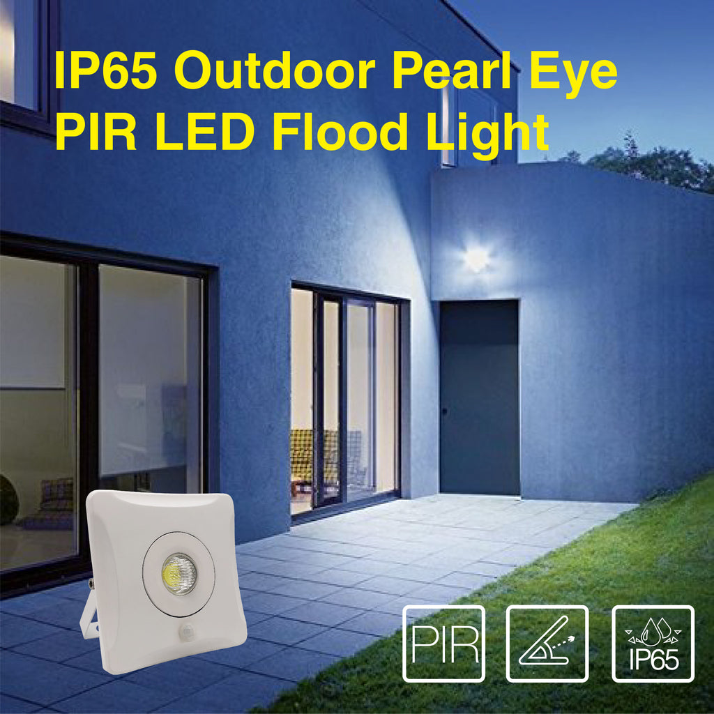 IP65 Outdoor Pearl Eye Stylish LED PIR Flood Lights – FluxTech LED